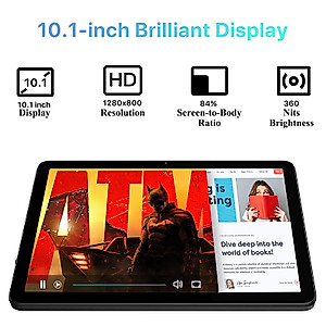 UMIDIGI G3 Tab Android 13 Tablet 2024 with Sim Card Slot, 3GB+32GB 256GB Expand, 2.4/5GHz WiFi, 10.1 inch Tablet with 4* A53-Cortex of 2.0 GHz, 6000mAh, BT, 1280 * 800 Touch Screen, Al Face Unlock