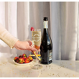 Personalized Champagne Flutes with Engraved Monogram, Real Handwriting, Custom Name Champagne Glass, Graduation Present, Gift for Her