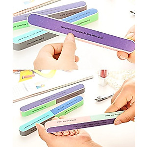 Honbay 6PCS Nail Art Tool Nail File Nail Buffer Cosmetic Manicure, 7 Ways