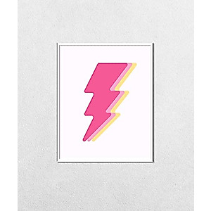 MINI ZOZI Preppy Room Decor Pink Posters 8"X10" UNFRAMED Aesthetic Trendy Stuff for Girls Dorms Room Wall Decoration Baddie Hot Paintings for Teens Cute Smiley Face xoxo Cheetah Howdy Bolt Pop Things