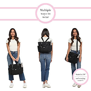 Baggallini Womens 3-in-1 Convertible Backpack, Sterling Shimmer, One Size US