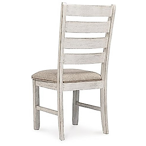 Signature Design by Ashley Skempton Modern Farmhouse Dining Room Chair, 2 Count, Whitewash