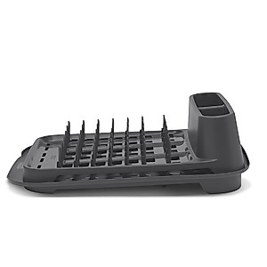 Rubbermaid Dish Drying Rack with Drainboard, Raven Grey, 2-Piece Set