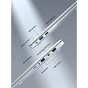 LincPlus P3 14 inch Thin and Light Laptop PC, 4GB RAM 128GB eMMC 1080P Full HD IPS Computer, Intel Celeron Dual-Core, Mini Notebook,Windows 10 Home in S Mode,UK Keyboard White