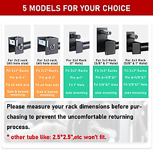 SYL Fitness Olympic Weight Plates Holder Power Rack Attachment Weights Storage Rack, Fit 3x3" Rack (All Hole Size)