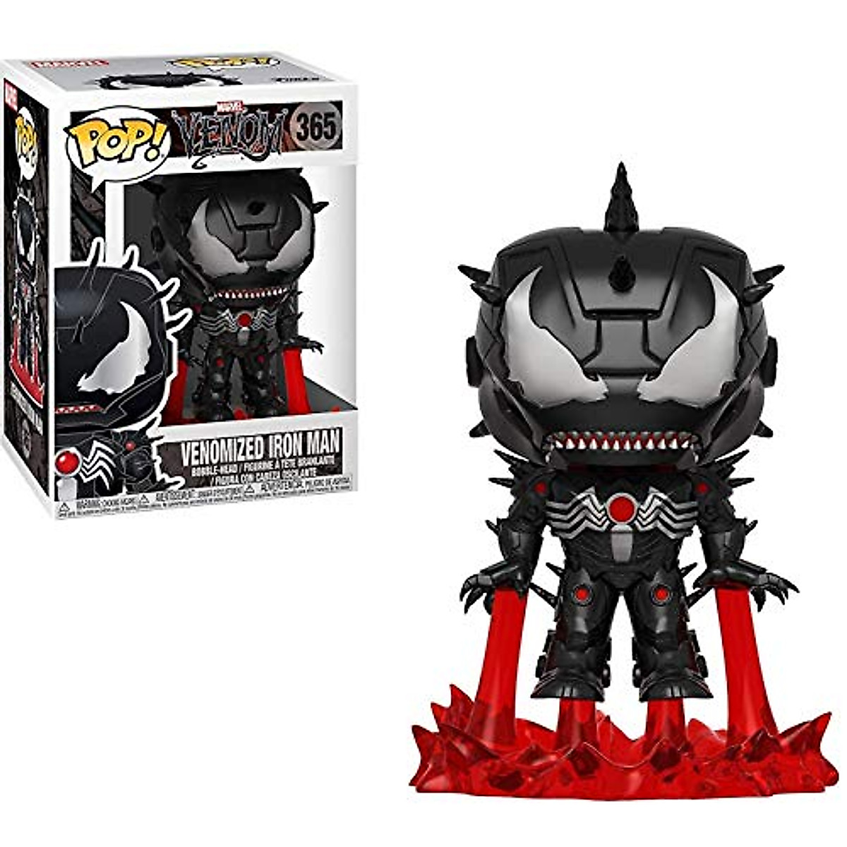 POP Marvel: Venom - Venomized Iron Man Funko Vinyl Figure (Bundled with Compatible Box Protector Case)