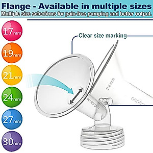 Nenesupply 21mm Flange and Duckbil Valves Compatible with Spectra S1 Spectra S2 Breastpump Replacement to Spectra Pump Parts and Spectra Flange Replace Spectra Duckbill Valves and Spectra 21mm