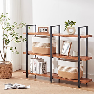 SIXDOVE Baskets 2 Pack, Large Storage Baskets for Organizing, Luandry Basket for Closet,Cotton Rope Blanket Basket for storage, Toy Storage Basket for Living Room, Laundry Room, Bedroom-Brown