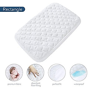 Bassinet Mattress Pad 33" x 20" - Fit for Mika Micky, Koola Baby, ANGELBLISS, Dream On Me, Papablic, AMKE, Baby Delight Bedside Bassinet, Waterproof Bassinet Mattress Protector, Cotton Terry Surface
