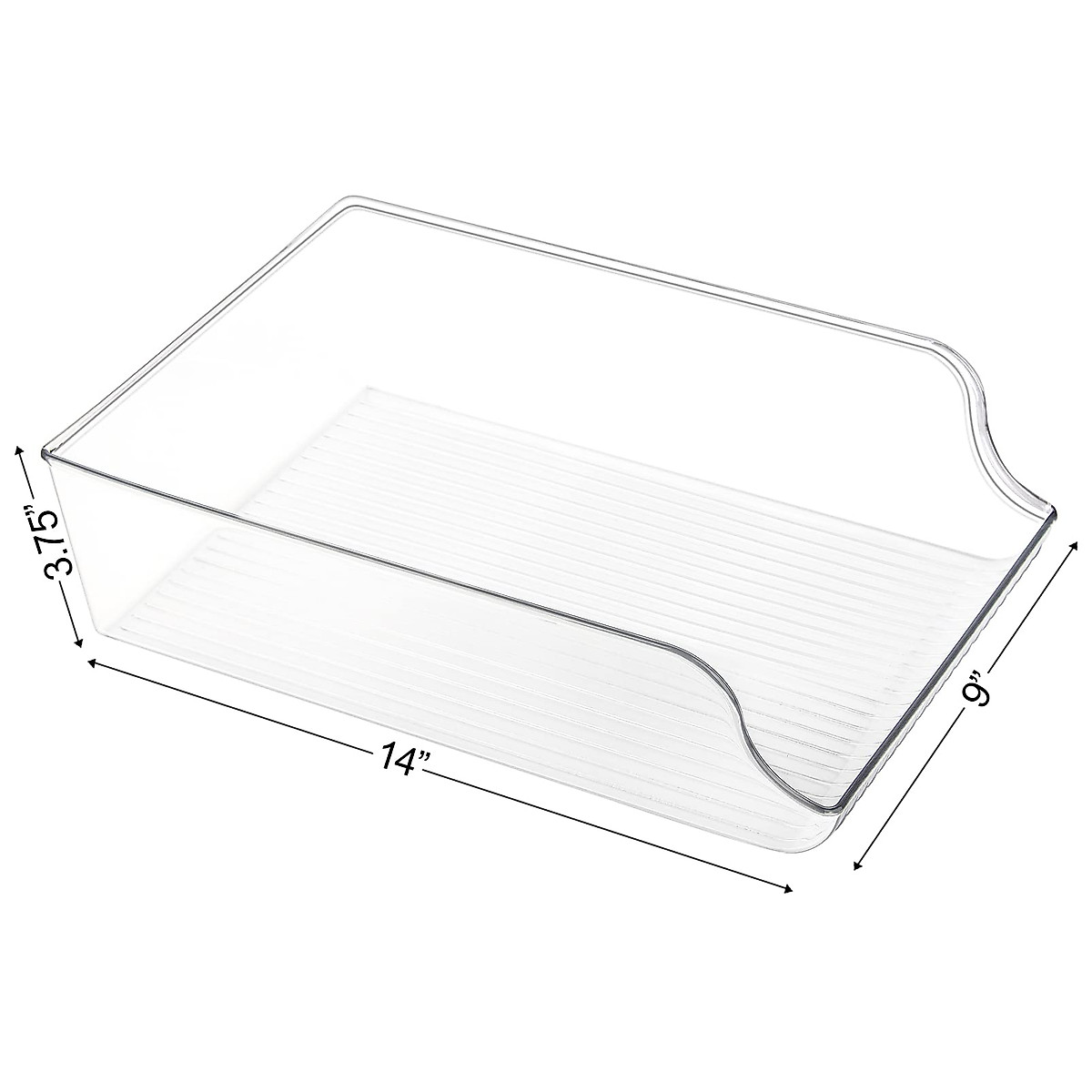 4 Pack Wide Water Bottle Storage Organizer, Soda Can Holder and Dispenser for Cabinets, Pantry, Refrigerator and Freezer