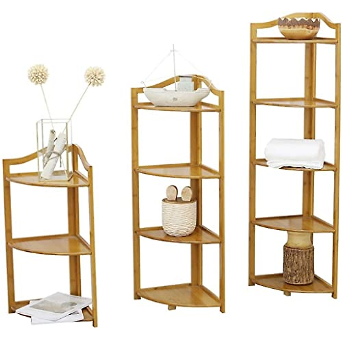 TJLSS Living Room Shelf - Standing Shelf Bathroom Wood Organization Storage Rack Standing Shelving Unit Living Room Bookcase Cube Kitchen Cabinet