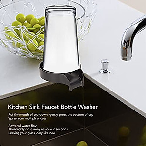 Faucet Cup Washer, Improve Efficiency Easy Operation Automatic High Pressure Cup er Strong Waterflow Labor Saving for Sink