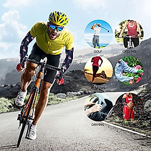 Flamingo Blue Arm Sleeves to Cover arms for women men Anti-Slip UV SUN Protection Clothing for Adult Men Women Bike Hiking Golf Cycle