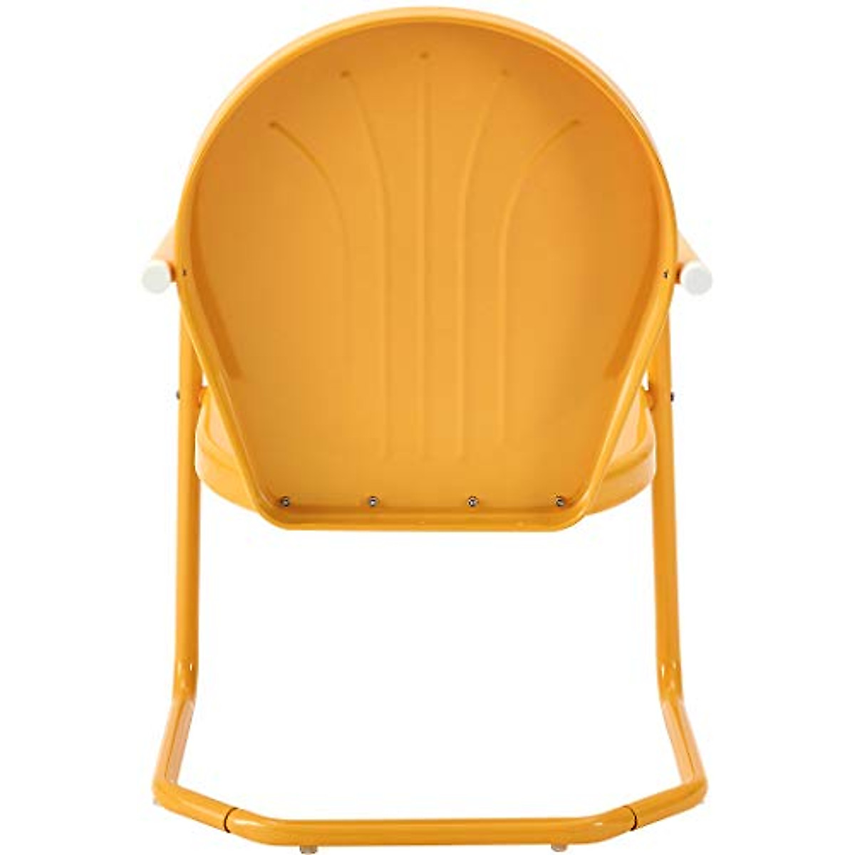 Crosley Furniture Griffith Outdoor Chair, Retro Metal Patio Chairs for Dining, Porch, Deck, Balcony, Tangerine