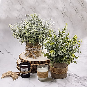 Prsildan 4 Pcs Large Natural Wood Slices, 7-8.5 Inches Unfinished Wood Centerpieces for Tables, DIY Round Wooden Circle Sign Crafts for Wedding Party Décor