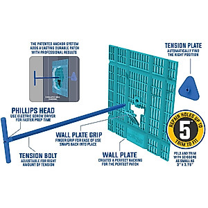 SDHome Perfect Wall Patch Drywall Repair Kit with Compound, Back Plate, and Putty Knife - Repairs Large Holes with Ease