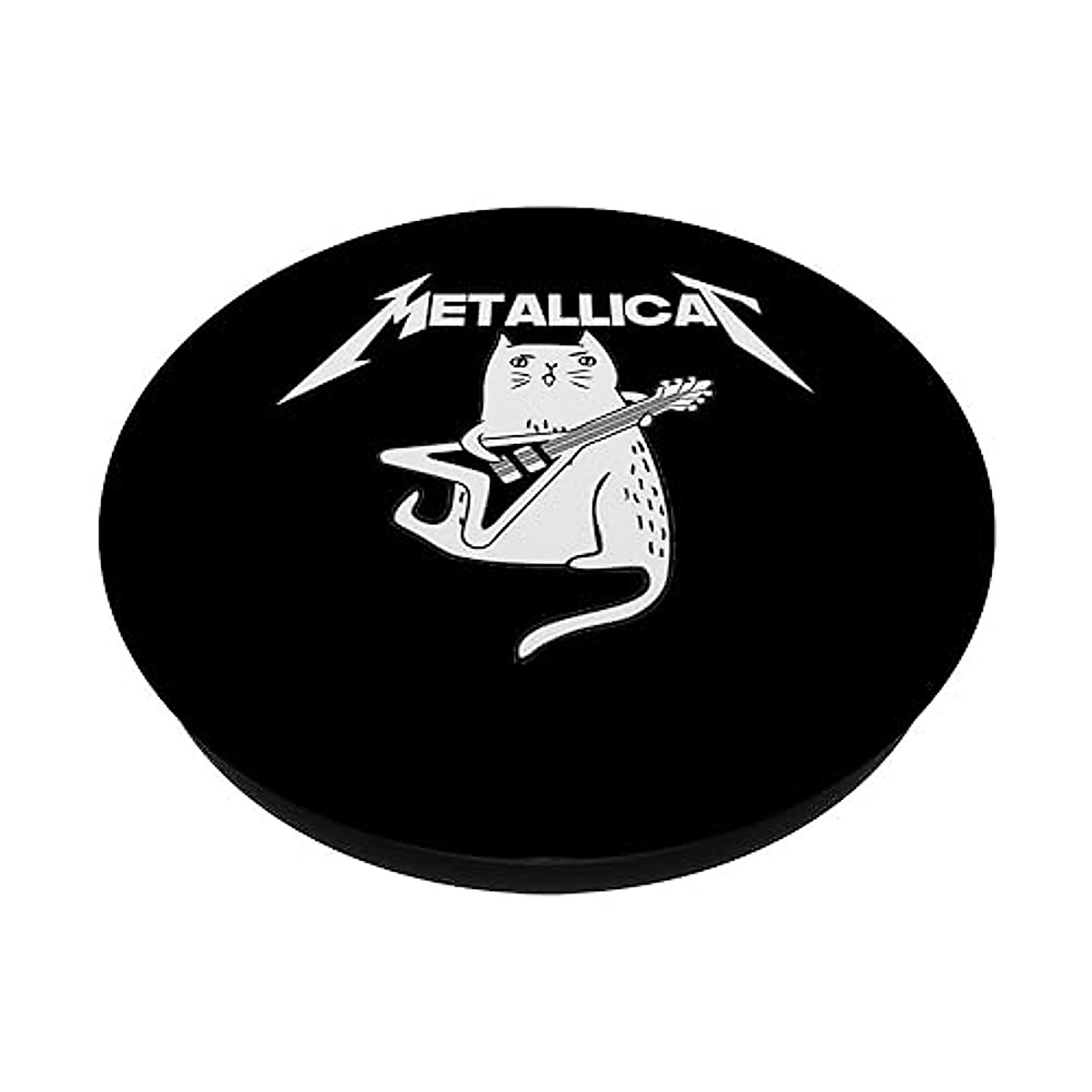 Mettalicat Rock Band Guitar Funny Christmas Gift PopSockets PopGrip: Swappable Grip for Phones & Tablets PopSockets Standard PopGrip