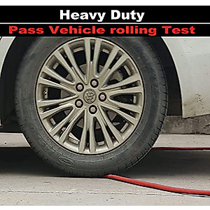 YOTOO Hybrid Air Hose 1/4-Inch by 25-Feet 300 PSI Heavy Duty, Lightweight, Kink Resistant, All-Weather Flexibility with 1/4-Inch Industrial Quick Coupler Fittings, Bend Restrictors, Red