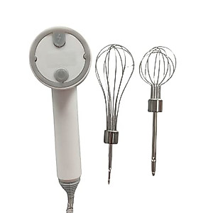 Good Dee's Portable Electric Cordless Handheld Mixer, 3-Speed Adjustable Lightweight USB Rechargeable Hand Mixer Stainless Steel (White)