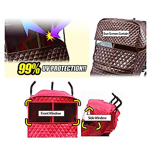 Manito Castle Alpha Twin Stroller Weather Shield (Navy)