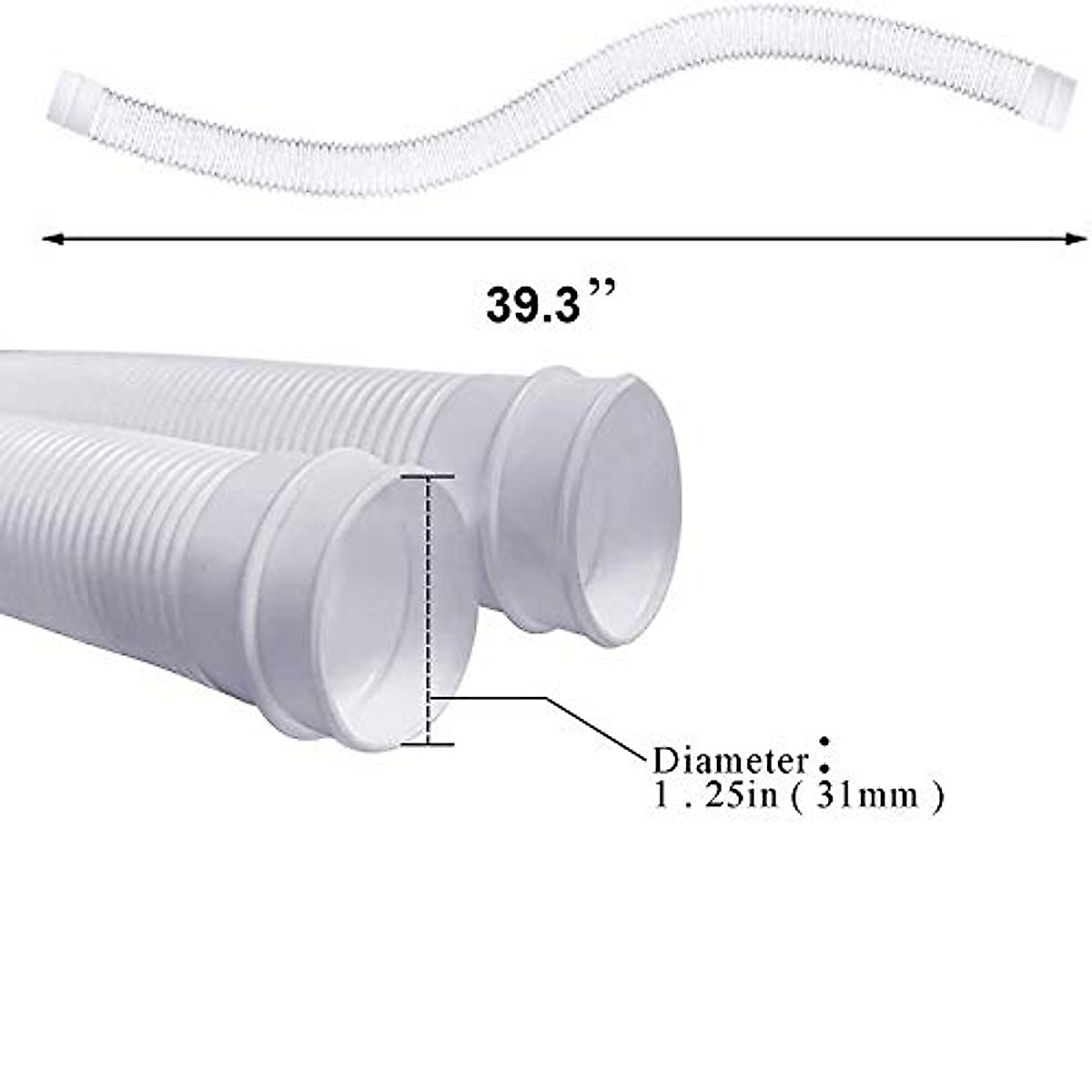 coersd Easy Set up Summer Swimming Pool Replacement Hose for Above Ground Pools, Swimming Pool Cleaner Hose Filter Pump Hose for Pump