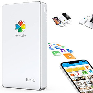 iDiskk Mfi Certified 2TB External Hard Drive for iPhone,iPad,MacBook,PC,Photo Storage Phone Drive for Android Mobile to Backup Photos | Video | Files (auto Backup) for iPhone 15/14/13/12/11/X