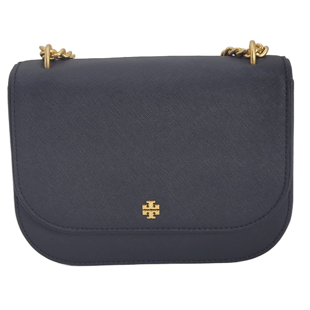 Tory Burch 136092 Emerson Flap Tory Navy Blue With Gold Hardware Women's Shoulder Bag