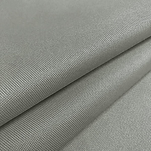 GeeComfy Waterproof Canvas Fabric by The Yard 58" W 600D Upholstery Polyester Material Indoor Outdoor Water Resistant Fabric for Chair Cushion Furniture Cover Sewing DIY Cloth, 1 Yard Silver Gray