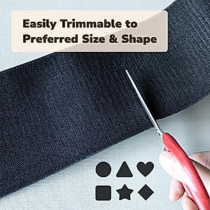 ECOHomes Couch Cushion Grip Tape Keep Couch Cushions from Sliding - Non Slip Cushion Pads, 4.4” x 10 FT Heavy Duty Strips with Adhesive for Fabric, Outdoor Patio Cushions, Hook and Loop Anti Slip