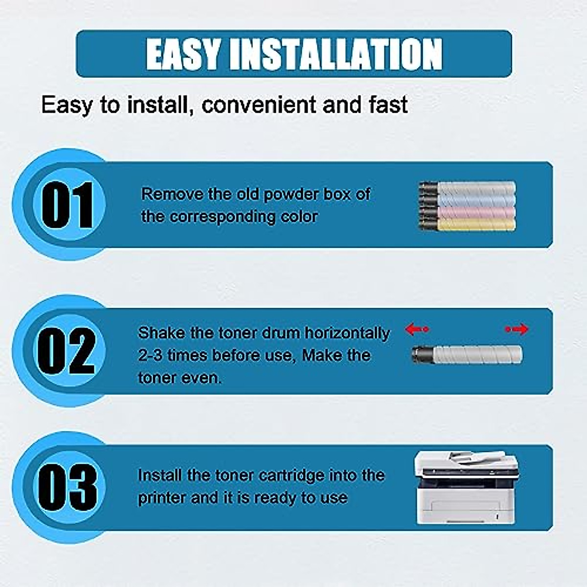 RIOMAN High Yield Replacement Compatible for Konica Minolta TN512 Toner Cartridge (with Chip) Work for Konica Minolta Bizhub C554E C454E C308 C368 C360 C258 Printers 1 Cyan Pack