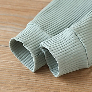 niceclould Newborn Baby Boy Girl Knitted Romper Jumpsuit Solid Long Sleeve Legging Bodysuit Playsuit Clothes Winter 0-18M (Light Green, 0-3 Months)