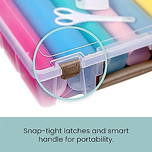 ArtBin 6955RK Super Satchel 1-Compartment Box, Art & Craft Organizer, 1-Pack, Translucent Blush