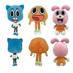 Zunarte Amazing Plush Doll, 9.8 inches Cute Cartoon Stuffed Animal-3 pcs