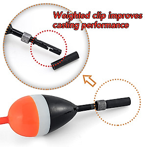 Dr.Fish 5 Pack Steelhead Floats Fishing Bobbers Weighted Fishing Floats Snap-on Floats for Trout Crappie Panfish Walleyes Fishing Tackle Accessories Freshwater Sea Boat Fishing