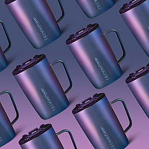 BrüMate Toddy - 16oz 100% Leak Proof Insulated Coffee Mug with Handle & Lid - Stainless Steel Coffee Travel Mug - Double Walled Coffee Cup (Dark Aura)