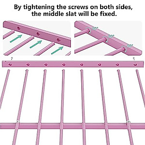 Elephance Full Size Bed Frame with Headboard and Footboard, Metal Platform Bed Frame with 14 Inch Storage Space No Box Spring Needed Easy Assembly for Adult Pink