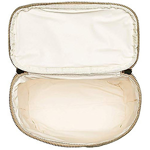 Kate Spade New York Insulated Lunch Tote, Small Lunch Cooler, Cute Lunch Bag for Women, Pink Thermal Bag with Double Zipper Close and Carrying Handle, Blush Rugby Stripe