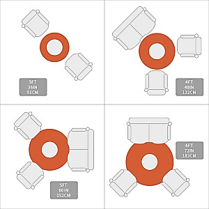 Huotupsine Fall Thanksgiving Round Area Rugs, Orange Pumpkins Maple Leaf Black Plaid Non-Skid Children Playing Mat, 3ft Soft Circle Farmhouse Rugs for Living Room, Bedroom, Dining Room