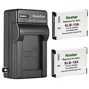 Kastar 2-Pack Battery and AC Wall Charger Replacement for Sealife FJ-SLB-SLB10A Battery, Sealife DC2000 Underwater Camera, WASPcam 9905 Wi-Fi, WASPcam 9906 CAMO, WASPcam 9907 4K Camera