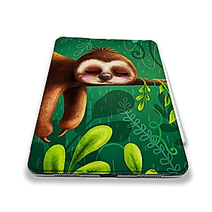 Kawaii Sloth Tropical Animal Pattern Case Compatible with All Generations iPad Air Pro Mini 5 6 11 inch 12.9 10.9 10.2 9.7 7.9 Plastic Fabric Cover Slim Smart Stand SN519 (8.3" Mini 6th gen)