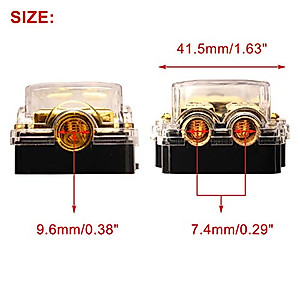Car Stereo Audio Inline Fuse Holder Distribution Block Car Audio Fuse Holder Distribution Block 0 2 4 AWG in 4 6 8 Gauge Out
