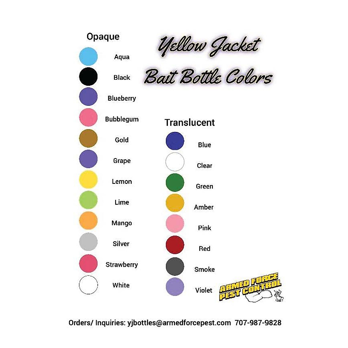 Yellow Jacket Bait Bottle/Station for Pest Control, Microencapsulated Bait, wasp Control