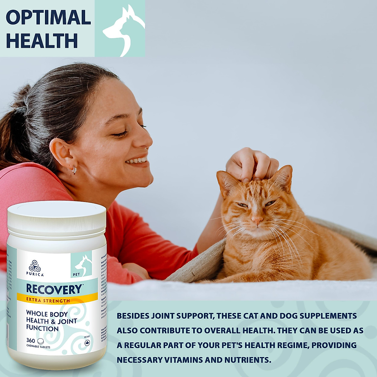 PURICA - Pet Recovery Extra Strength - Dog Supplement - Glucosamine Chews for Large & Small Breed Dogs - Hip & Joint Support - 360 Count (Pack of 1)