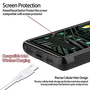 KANGHAR Case Compatible with Google Pixel 7 Pro,Black Leopard Design,Tire Texture Non-Slip +Shockproof Rugged TPU Protective Case for Pixel 7 Pro-Leopard Pattern