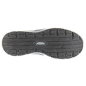 Skechers Men's Bronwood Food Service Shoe, Black Leather, 9