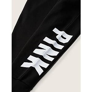 Victoria's Secret Pink Fleece Joggers, Pure Black, XX-Large