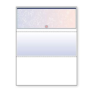 DocuGard Blue/Red Prismatic Top Check, 8.5 x 11 Inches, 24 lb, 500 Sheets, 1 Check Per Sheet (04532)
