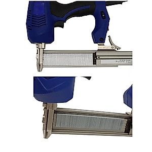 SITLDY 18 Gauge 1600-Count, 1/4 Inch Narrow Crown Staples (1/2"+3/4"+1") and Brad Nails (5/8"), 400 per Size, Galvanized