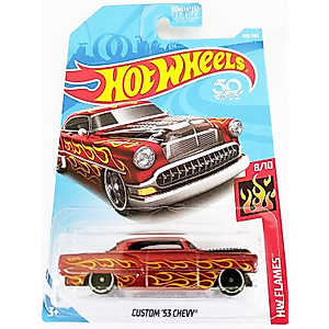 Hot Wheels 2018 50th Anniversary HW Flames Custom '53 Chevy 109/365, Maroon