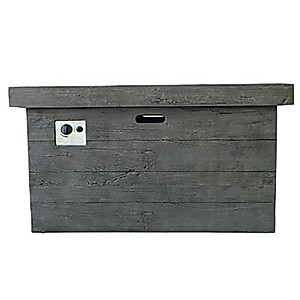 Crawford Outdoor Rectangular Fire Pit, Gray